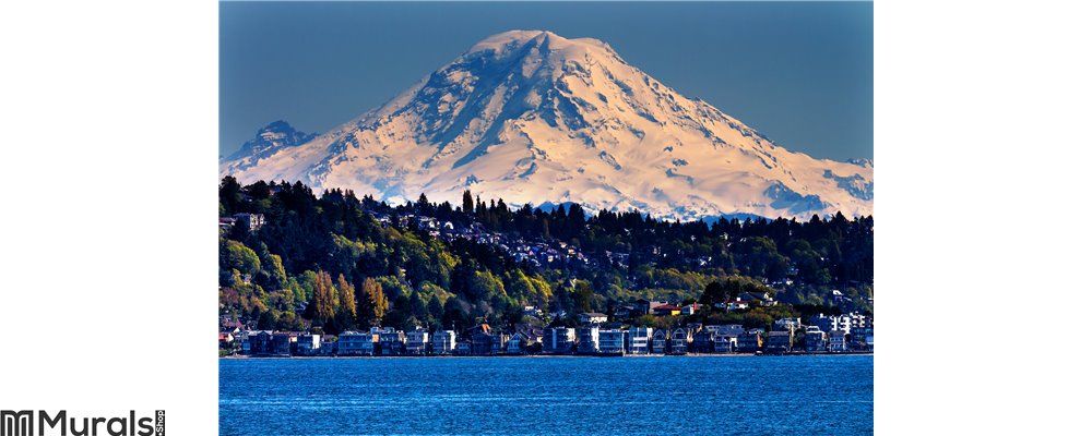 Mount Rainier Puget Sound North Seattle Wall Mural